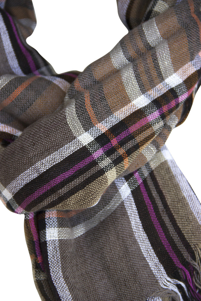 Checked scarf in fresh colour combination - Besos Scarves